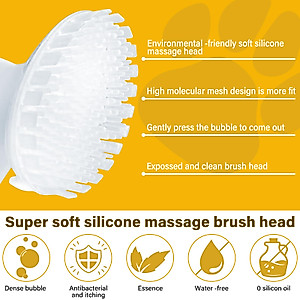 Dogs Cleaner for Paw, Pet Paw Cleaner Foam for Dogs, Dogs Paw Pad Cleaner No-Rinse Waterless Dog Shampoo Cats Feet Cleaning with Silicone Brush Easy Quickly Clean Paws for Pets