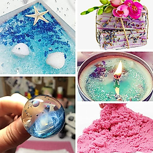 Mica Powder - 30 Pearlescent Pigments Powder Set- Natural Cosmetic Grade Pigment for Epoxy Resin, Soap Dye, Lip Gloss, Nail Polish, Makeup, Candle Making, Bath Bombs, Slime