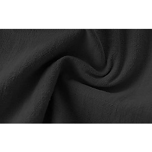 GSVIBK Baby Girls Linen Cotton Dress Halter Flutter Sleeve Casual Dress Toddler Girl Ruffle Sleeve Dress 686 Black 80