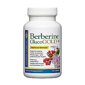 Dr. Whitaker's Berberine GlucoGOLD+, Supplement with Berberine, Concentrated Cinnamon, and Banaba Leaf Extract (90 Tablets)