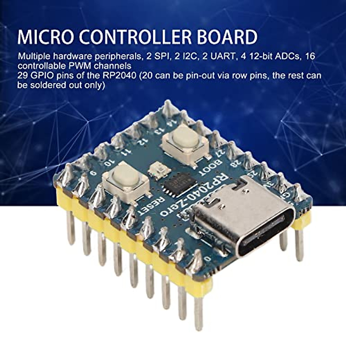 Yoidesu RP2040 M Development Board, USB C Port Dual Core Microcontroller Kit for C, C + +, for Python Development