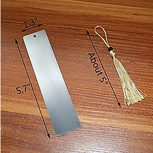 Tueascallk 4 Pcs Freely Createable Silver Metal Tassel Bookmarks - As The Best Gift