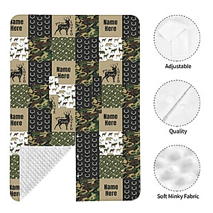 Personalized Baby Name Car Seat Covers for Babies, Custom Carseat Canopy, Peekaboo Opening Minky Dot Nursing Breastfeeding Cover Infant Canopies for Baby Boys Girls Newborn (Woodland Moose and Bear)