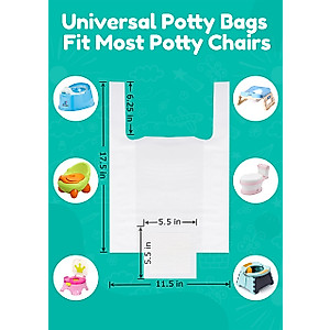 Newnice 60 Packs Disposable Potty Liners with 7oz / 200ml Absorbent Pads, Travel Potty Refill Bags Compatible with OXO Tot 2-in-1 Go Potty, Universal Potty Liners Fit Potty Chairs for Kids,Toddlers