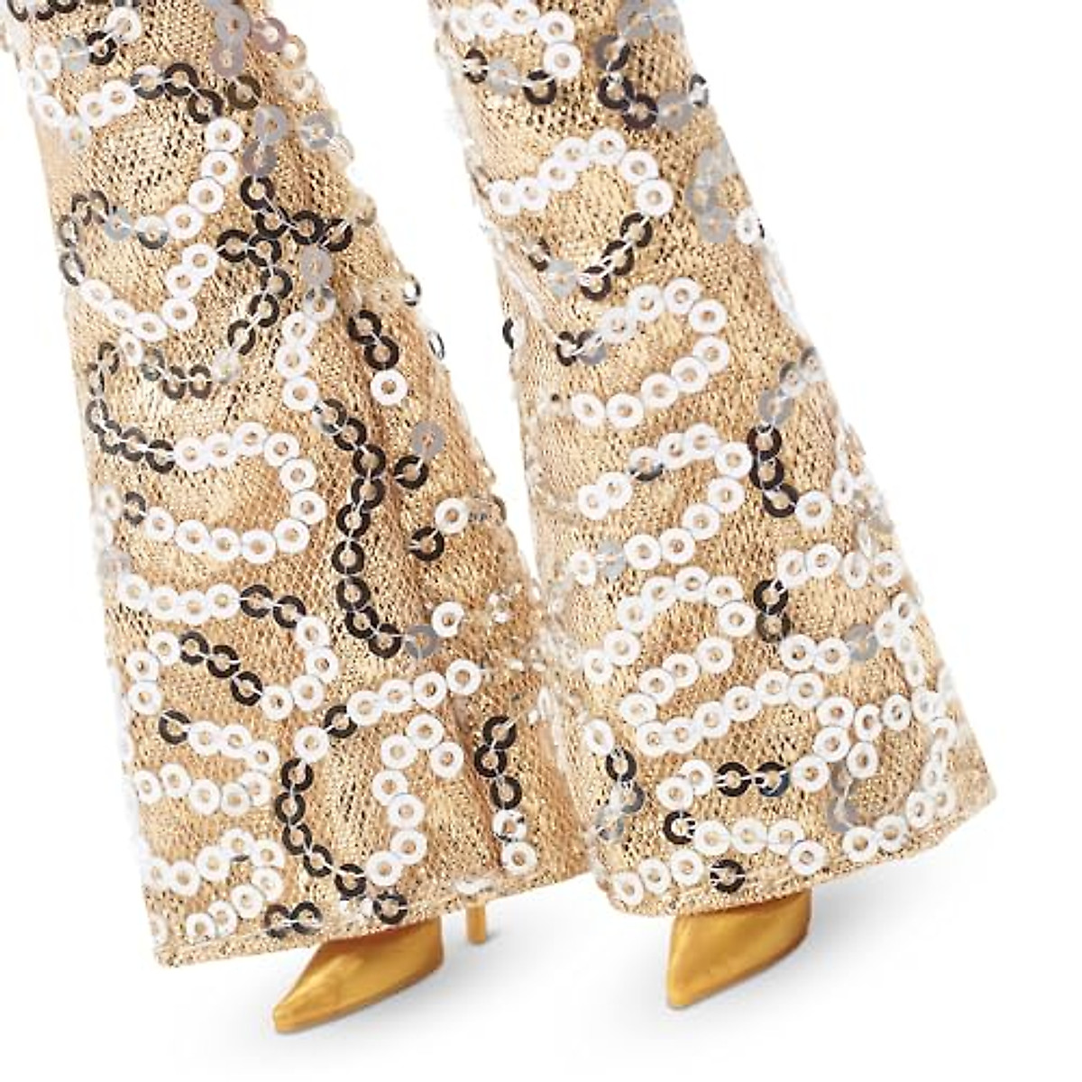 Barbie Margot Robbie as in Gold Disco Jumpsuit The Movie Collectible Doll (HPJ99)