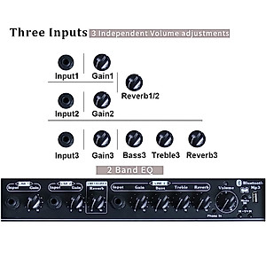 Coolmusic Portable Acoustic Guitar Amplifier, for Performers On The Go, Built-in Bluetooth (40W Battery-Powered)