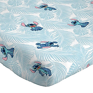 Jay Franco Disney Lilo & Stitch Floral Fun Full Sheet Set - 4 Piece Set Super Soft and Cozy Kid’s Bedding - Fade Resistant Microfiber Sheets (Official Disney Product)