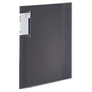 Kokuyo Novita α, Expandable File Clear Book, Display Book, Presentation Binder with Plastic Sleeves 40-Pocket Bound, Presentation Book Art Portfolio Folder, A4-S, Black, Japan Import (RA-NV40D)