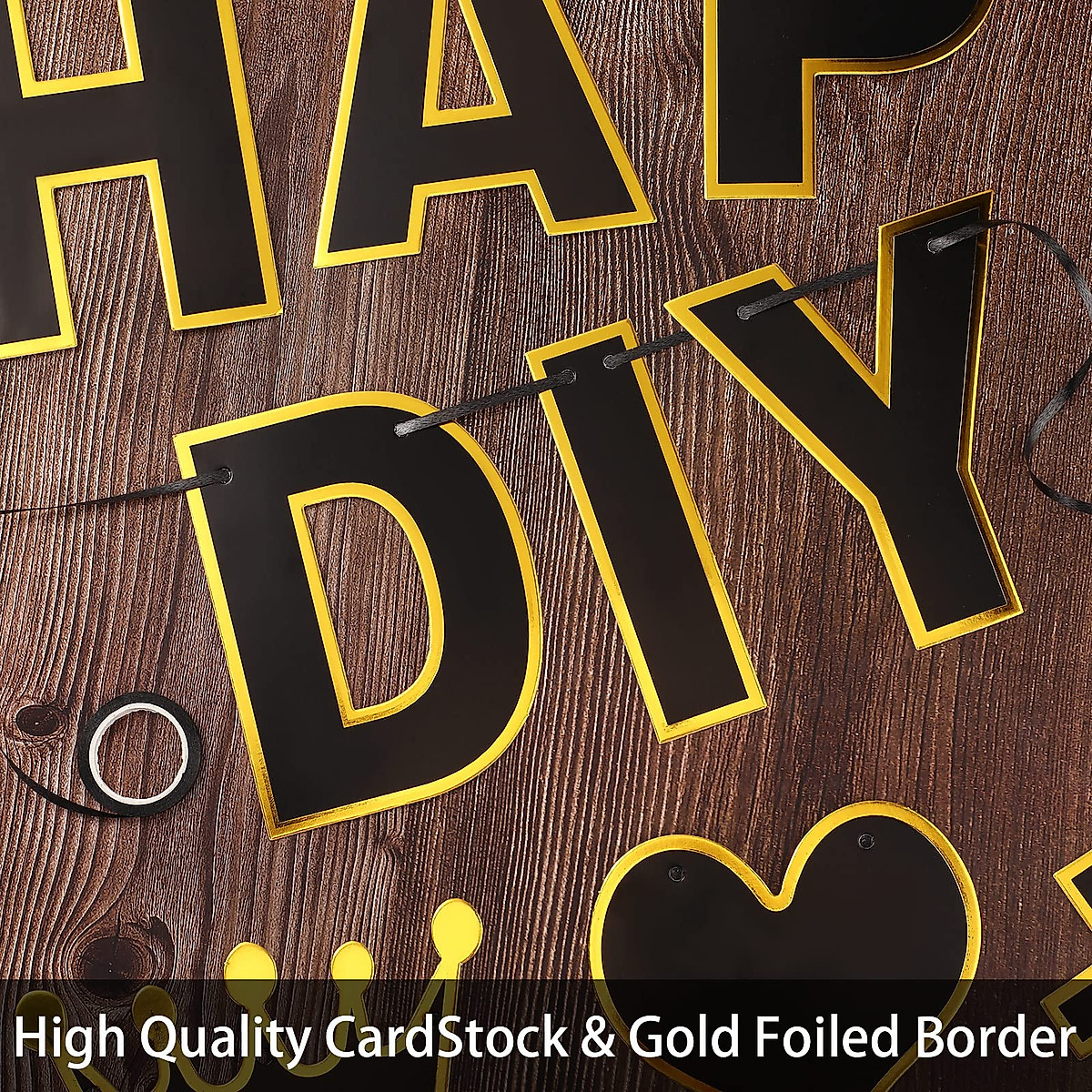 143 Pcs DIY Letter Banner Glitter Customizable Banner Kit Make Your Own LED Banner Include 87 Letters, 20 Numbers 24 Symbol 5 Rope 5 Needles and 2 String Lights for Happy Birthday Party