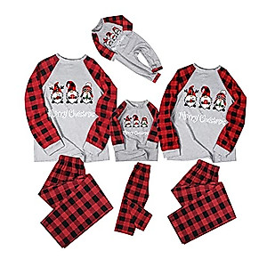 Christmas Matching Pajamas Set for Family Christmas Pjs for Family Matching Sets Family Christmas Pajamas Xmas Jammies Sleepwear(H-Grey,6 Months)