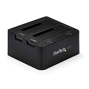 StarTech.com Dual-Bay USB 3.0 to SATA and IDE Hard Drive Docking Station, USB Hard Drive Dock, External 2.5/3.5" SATA III/IDE, SSD/HDD Docking Station, Hot-Swap Drive Bays, Top-Loading (UNIDOCKU33)