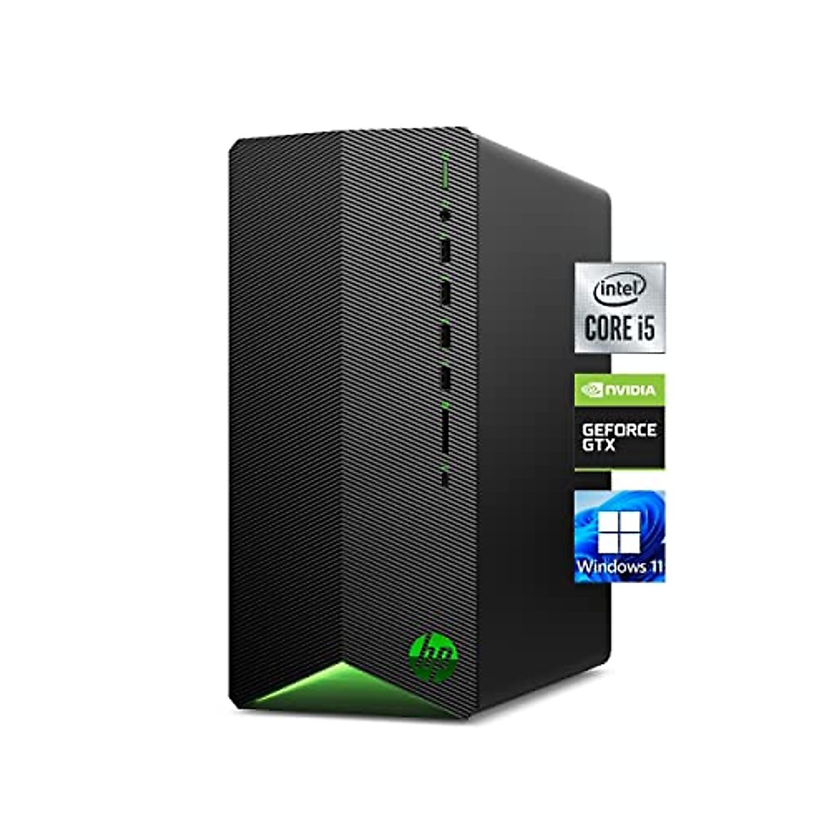 HP Pavilion Gaming Desktop, 10th Generation Intel Core i5-10400F Processor, NVIDIA GeForce GTX 1650 Graphics, 8 GM RAM, 256 GB SSD, Windows 11 Home (TG01-1120, Shadow Black)