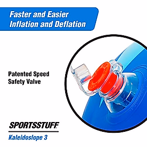 SportsStuff Kaleidoslope 3 - Inflatable 1-3 Person Snow Tube, Black, 98"x48"