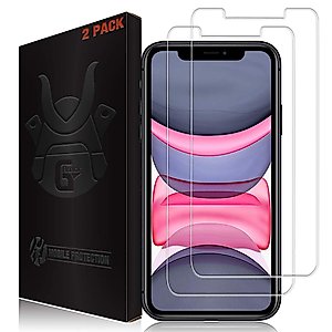 G-Armor 2 Pack Screen Protector for iPhone 11 and iPhone XR - Tempered Glass Screen Saver, Phone Case Friendly, Lifetime Replacement, Protective Screen Cover for 6.1 Inch iPhones