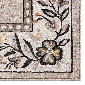 Home Dynamix Premium Aydin Traditional Geometric Area Rug, Soft Beige, 5'3"x7'5"