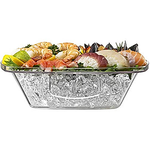 Prodyne Acrylic Flip Salad On Ice Bowl with Lid, 2pc Set, 10", Clear