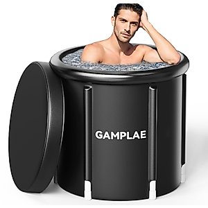 Portable Ice Bath Tub for Athletes Adults, Large 99 Gallons Ice Plunge Tub with Cover, Ice Pod Cold Bath Plunge Tub for Cold Water Therapy and Recovery, Thicken Cold Tub Ice Baths at Home & Outdoor
