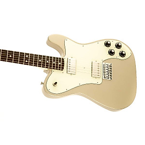 Fender Chris Shiflett Deluxe Telecaster Electric Guitar, with 2-Year Warranty, Shoreline Gold, Rosewood Fingerboard