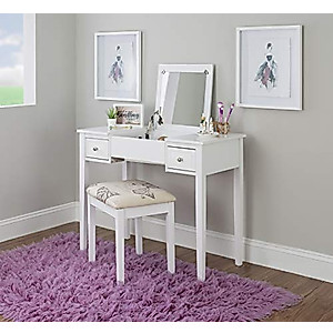 Linon Vanity Set White