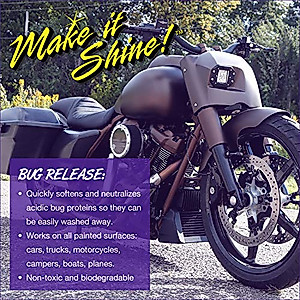 Wizards Motorcycle Cleaner Kit - 5 Piece Motorcycle Accessories Saddle Pack - Motorcycle Detailing Supplies - Bike Surface Cleaner and Tire Cleaner - Powerful Stain Removal Kit with Tire Protectant