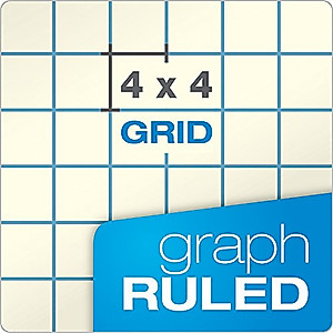 Ampad Gold Fibre Computation Book, Red Cover, Ivory Paper, Letter Size, 4 Square Inch Rule, 76 Sheets, 1 Each (22-156)