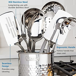 Viking Culinary 3-Ply Stainless Steel Cookware Set, 17 piece | Includes Pots & Pans, Steamer Insert & Glass Lids | Dishwasher, Oven Safe & 304 Stainless Steel Kitchen Utensil Set