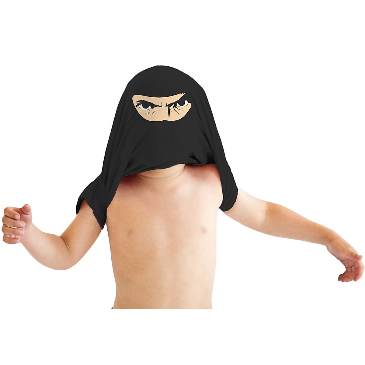 Toddler Ask Me About My Ninja Disguise T Shirt Cool Karate Face Mask Flip Tee Funny Kids Shirts Ninja Apparel for Toddler Cool Flip T Shirt Childrens Black 5T