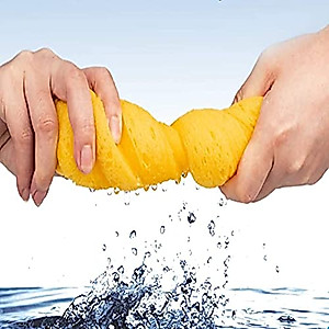 AISIBO 5 Pack Car Wash Sponge Set, Multi-Functional Thick Foam Scrubber Kit, High Foam Cleaning Washing Sponge Pad for Car, Kitchen, Bathroom