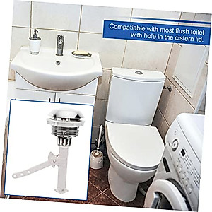 Angoily 5pcs toilet tank button toilet tank part push button replacement single flush toilet button toilet tank fittings Toilet Repair Push Button abs flush valve individual handle