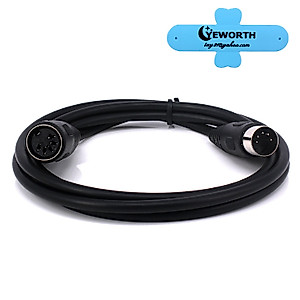 MIDI Cable, Yeworth Premium 5ft/1.5m 5 Pin DIN Male to Female Audio MIDI/at Adapter Extension Cable for Electrophonic Bang & Olufsen, Naim, Quad.Stereo Systems