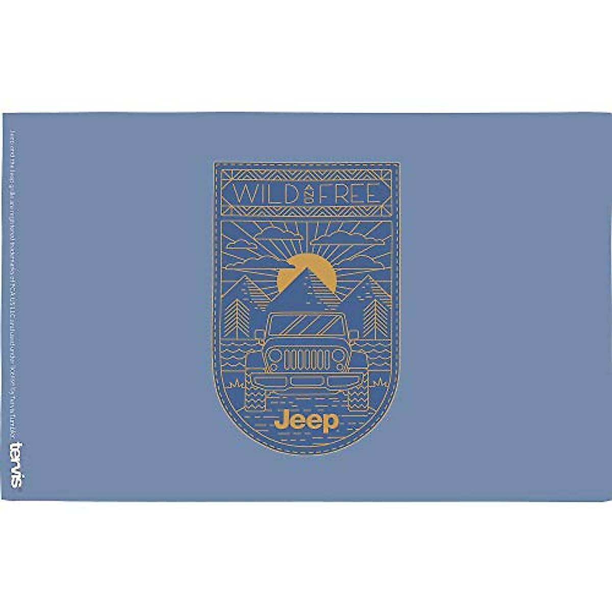 Tervis 1351386 Jeep Brand - Wild and Free Insulated Tumbler with Wrap and Navy Blue Lid, 16oz, Clear