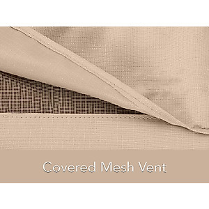 Covermates Square Patio Accent Table Cover - Heavy-Duty Polyester, Weather Resistant, Covered Mesh Vent, Patio Table Covers, 18W x 18D x 18H, Ripstop Tan