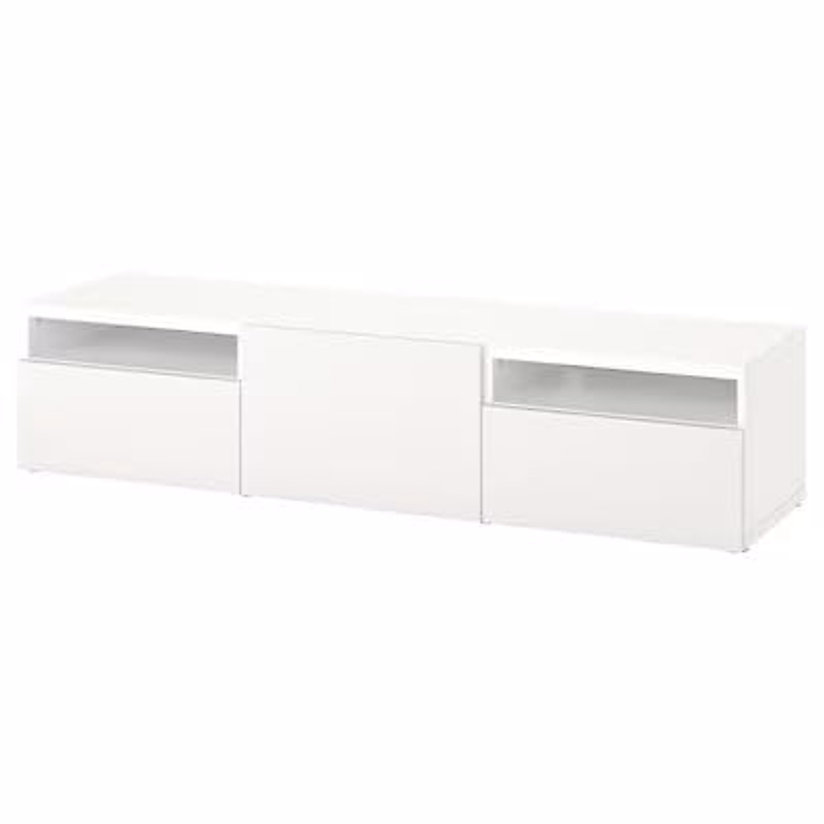 TV Unit with Drawers and Door,White/Laxviken White, 70 7/8x16 1/2x15 3/8 "