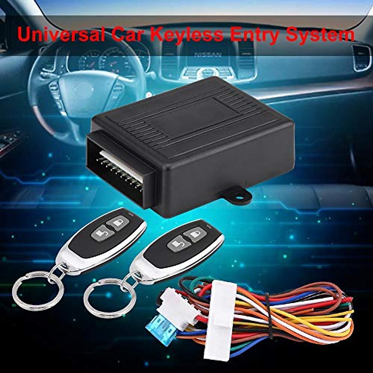 Car Remote Central Kit, Key less Entry System, Car Keyless Entry System with Control Box and 2 Remote Controllers Transmitter for Central Door Lock