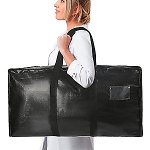 Heavy Duty Extra Large Moving Bags,58 Gallon Jumbo Packing Bags,Huge Moving Storage Bags with Strong Zippers & Carrying Handles,Reusable Big Moving Storage Totes for College Dorm Travel 1Pack