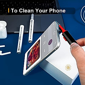 Bluetooth Earbuds Cleaning Pen 3 in 1 Cleaner Kit Earphone Brush, Multi-Function Portable Soft Cleaning Brush Pen Tools for Airpods Pro 1 2 3 Camera Lens Phone in-Ear Headphones Case（Black）