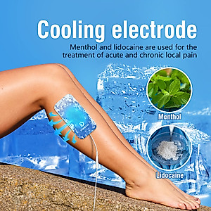 [Cold Pain Therapy] DONECO TENS Unit Pads 2X4 10 Pcs Replacement Pads Cooling Electrode Patches for Cold Physiotherapy and The Treatment of Chronic Local Pain