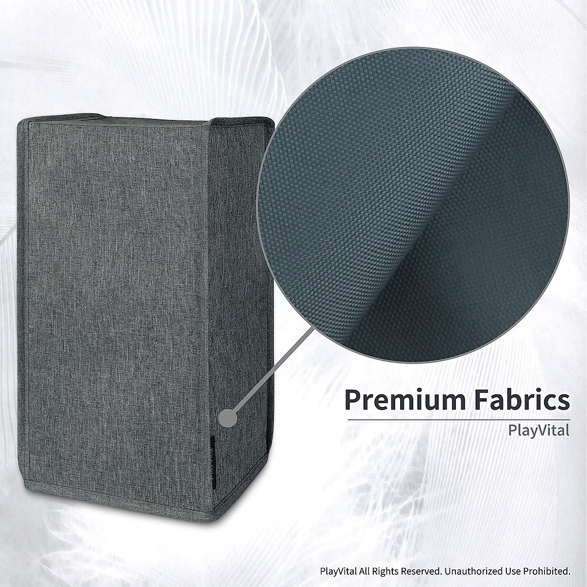 PlayVital Gray Nylon Dust Cover for Xbox Series X Console, Soft Neat Lining Dust Guard, Anti Scratch Waterproof Cover Sleeve for Xbox Series X Console