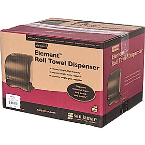 San Jamar Classic Element Plastic Lever Roll Towel Dispenser, Black Pearl