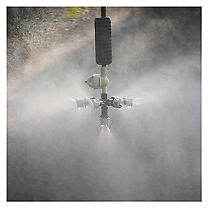 MANHONG Botanical Garden Lawn Nozzle Greenhouse Suspended Cross Atomization Nozzle, Anti-drip Spray Nozzle, Water Mist Cooling Nozzle 10 Sets (Color : 4 x Way)