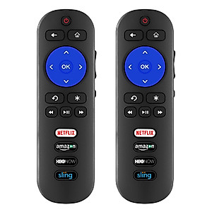 Pack of 2 Replacement Remote Compatible with All TCL Roku TV Remote, RC280 RC282 Remote for TCL 28 32 40 43 48 49 50 55 65 75 85 inch Smart Roku TV, No Setup & Pair Requried