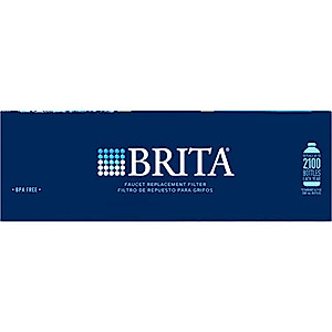 Brita Water Filter Replacements for Sink, Faucet Mount Water Filtration System for Tap Water, Reduces 99% of Lead, Basic, White, 3 Count