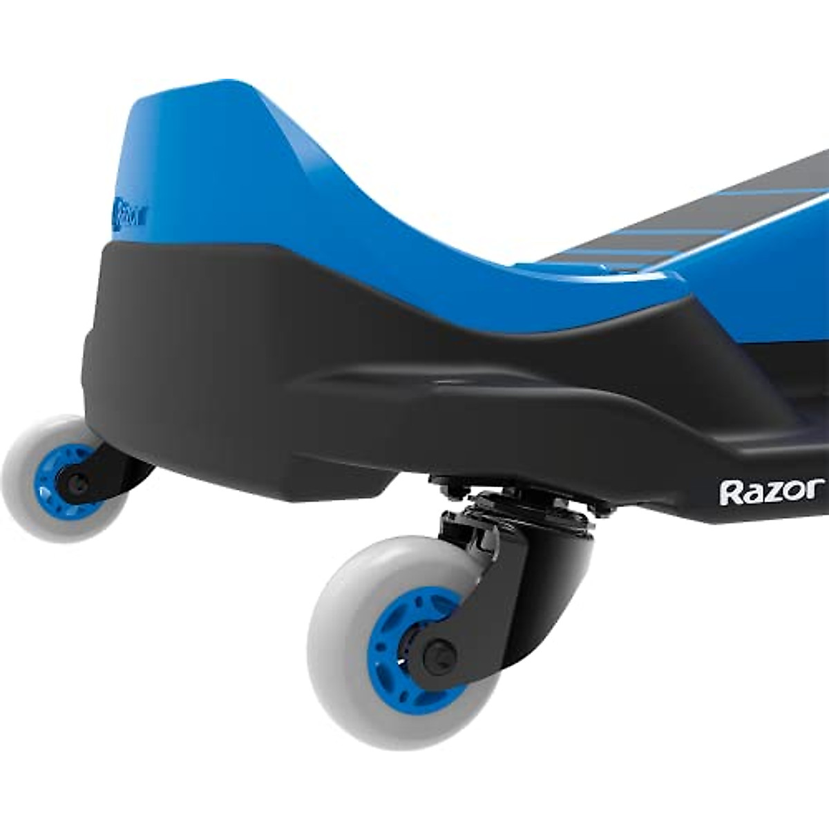 Razor Crazy Cart Shift for Kids Ages 6+ (Low Speed) 8+ (High Speed) - 12V Electric Drifting Go Kart for Kids - High/Low Speed Switch and Simplified Drifting System, for Riders up to 120 lbs,Black/Blue