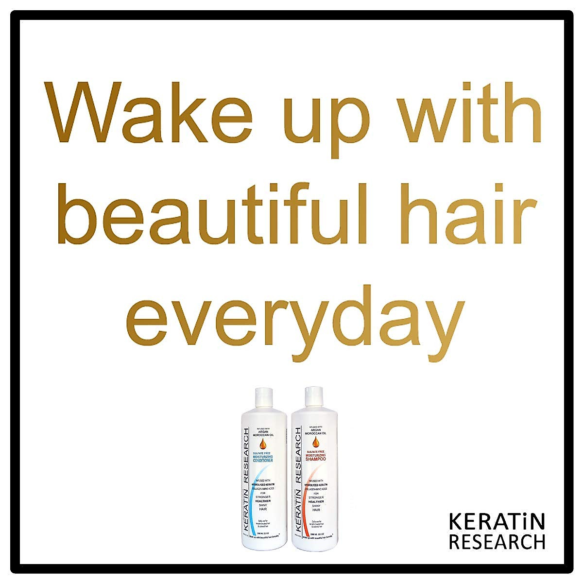 Sulfate Free Shampoo & Conditioner 2x 1000ml Bottles Value Set infused with Moroccan Argan Oil, By Keratin Research post treatment shampoo