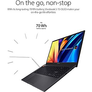ASUS Vivobook S 15 2023 Laptop 15.6" FHD OLED 14-Core 12th Intel Core i7-12700H 16GB DDR4 512GB SSD Iris Xe Graphics Thunderbolt 4 Wi-Fi 6E Backlit Keyboard Fingerprint Windows 11 Home w/ONT 32GB USB