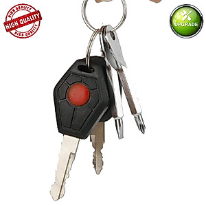 SANJINFON Pocket Screwdriver Dual-purpose: Flat Head Screwdriver & Small Phillips Head Screwdriver Set, Mens Keychain Tool, Mini EDC Keychain Screwdriver Gadgets, Great Gifts for Men Dad Boy (2Pcs SL)