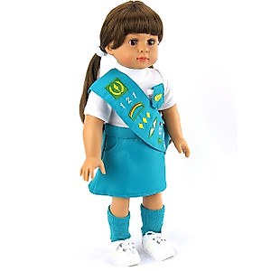 American Fashion World Girl Uniform for 18-inch Dolls| Premium Quality & Trendy Design | Dolls Clothes | Outfit Fashions for Dolls for Popular Brands