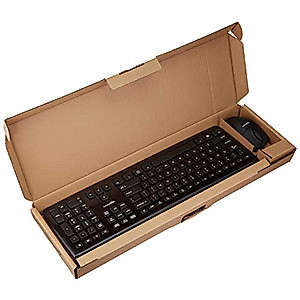 Amazon Basics USB Wired Computer Keyboard and Wired Mouse Bundle Pack