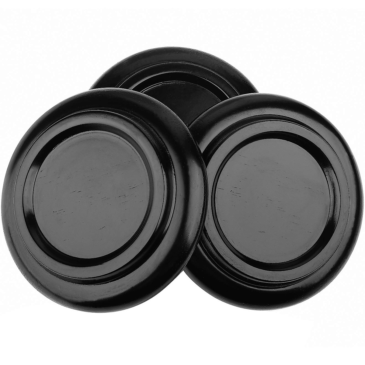 Eison Piano Caster for Grand Piano, Wood Piano Caster Cups Floor Protectors for Hardwood Floor,with Non-Slip & Anti-Noise Foam Piano Casters Pad, Set of 3,Black