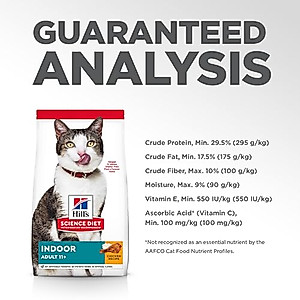 Hill's Science Diet Indoor, Senior Adult 11+, Easy Litter Box Cleanup, Dry Cat Food, Chicken Recipe, 3.5 lb Bag